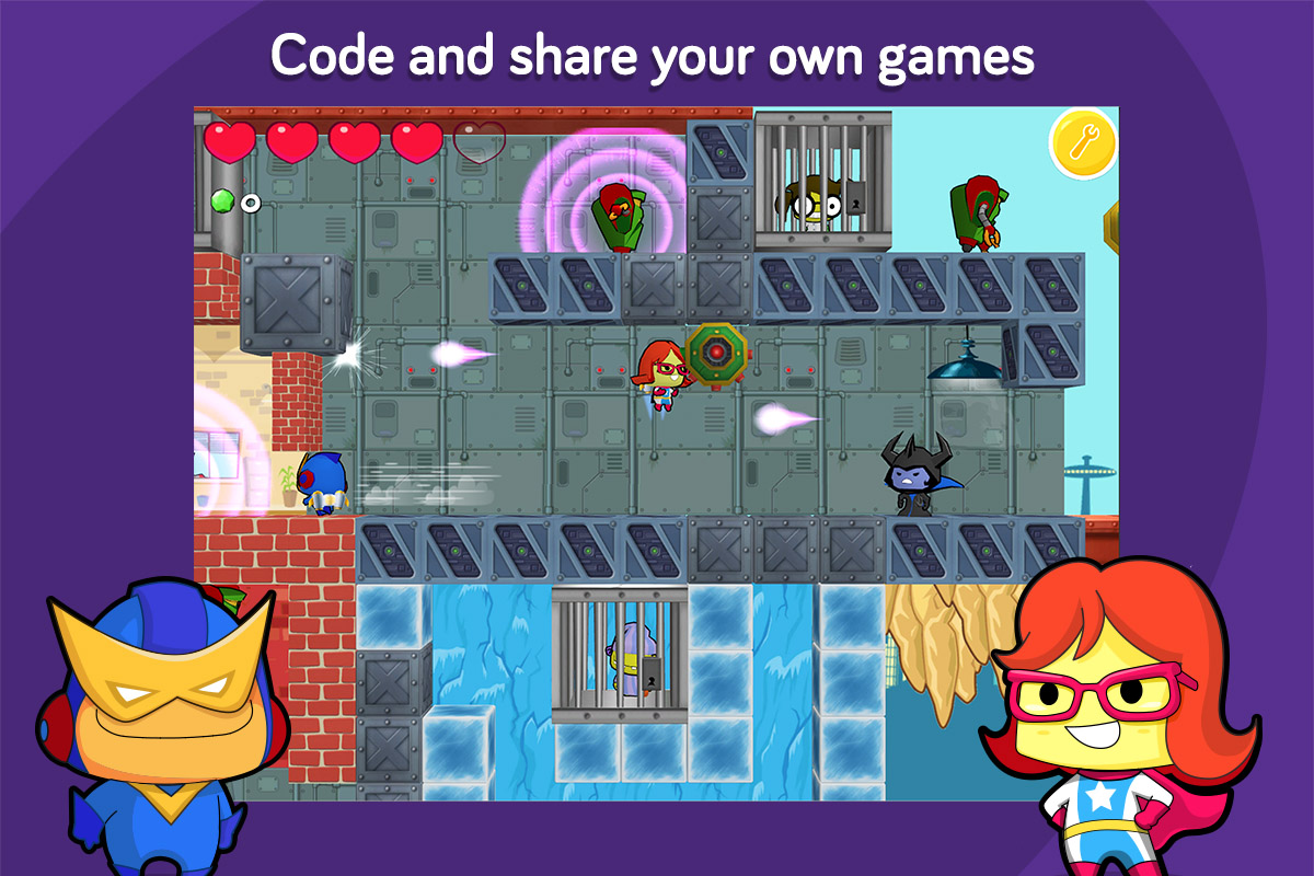 Kids can create and share games, or remix one that's been designed by ...