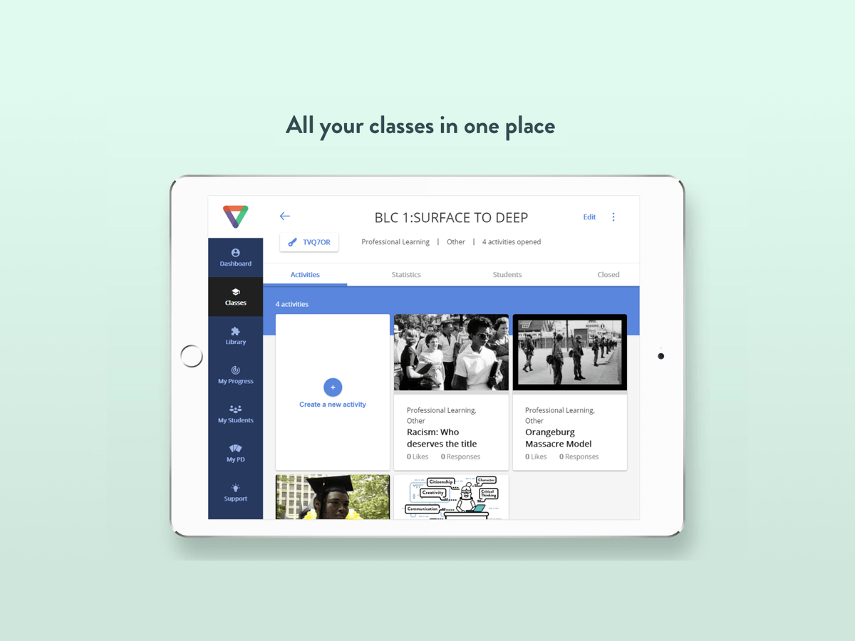 See all of your classes in one place